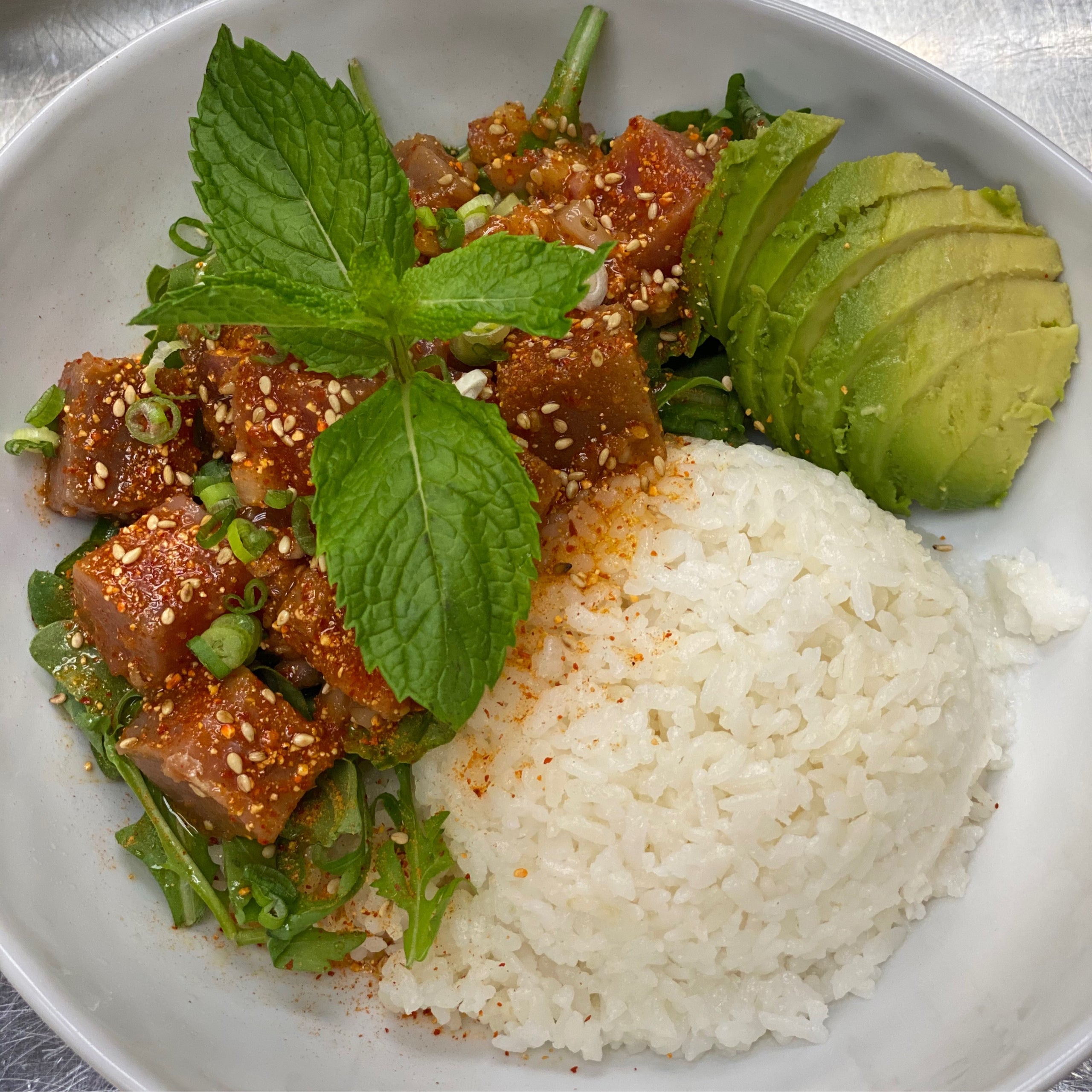 Larb Poke Tuna (GF) | Buranko Cafe: take out and delivery